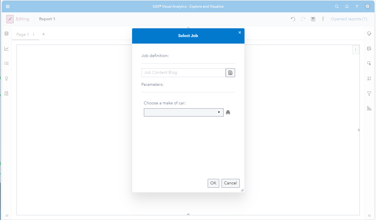Sharing Jobs Using SAS Visual Analytics