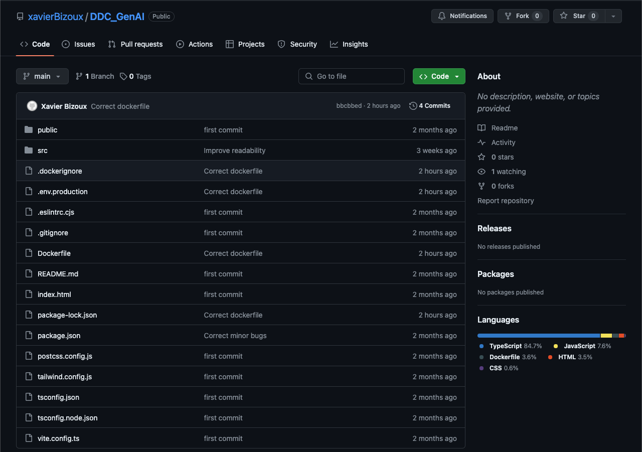 Build a Docker image for your custom web application using Git Actions
