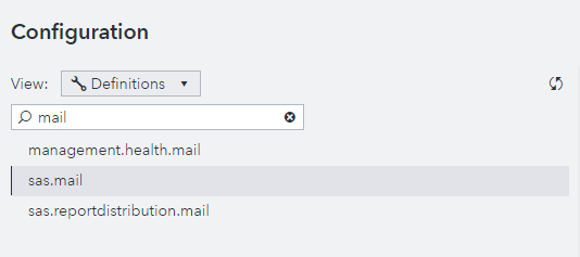 sas.mail configuration in manage environment , how do I can set START ...