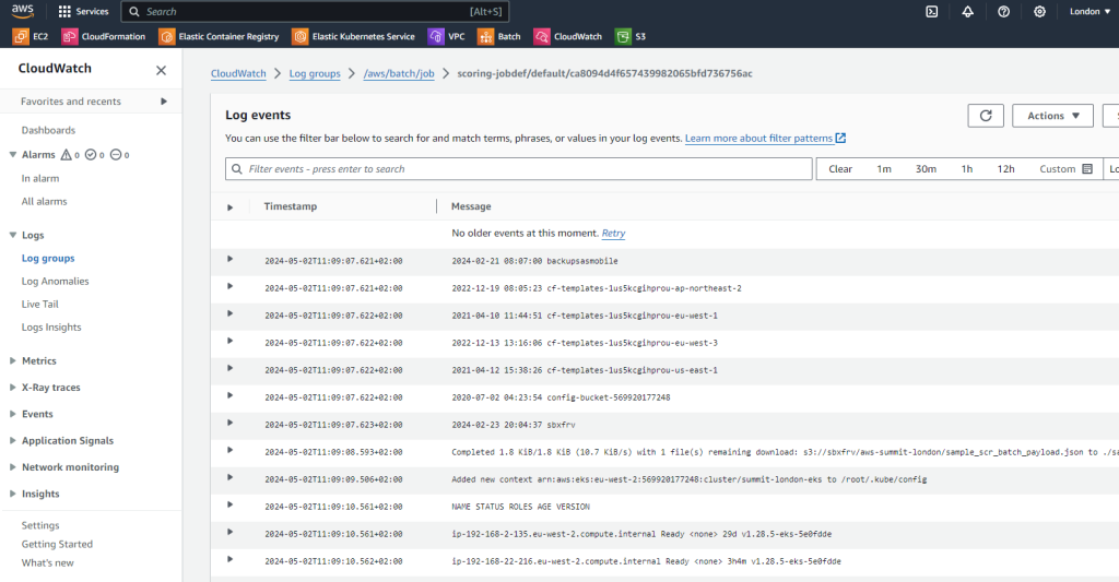 Running SAS Scoring Runtime Containers through AWS Fargate