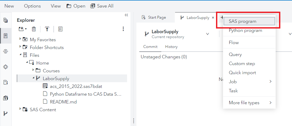 GitHub + SAS Studio Integration in SAS Viya for Learners 4 (VFL4) - SAS ...