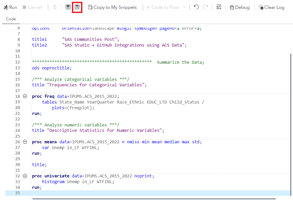 GitHub + SAS Studio Integration in SAS Viya for Learners 4 (VFL4) - SAS Support Communities