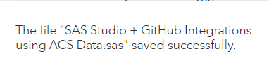 GitHub + SAS Studio Integration in SAS Viya for Learners 4 (VFL4) - SAS Support Communities