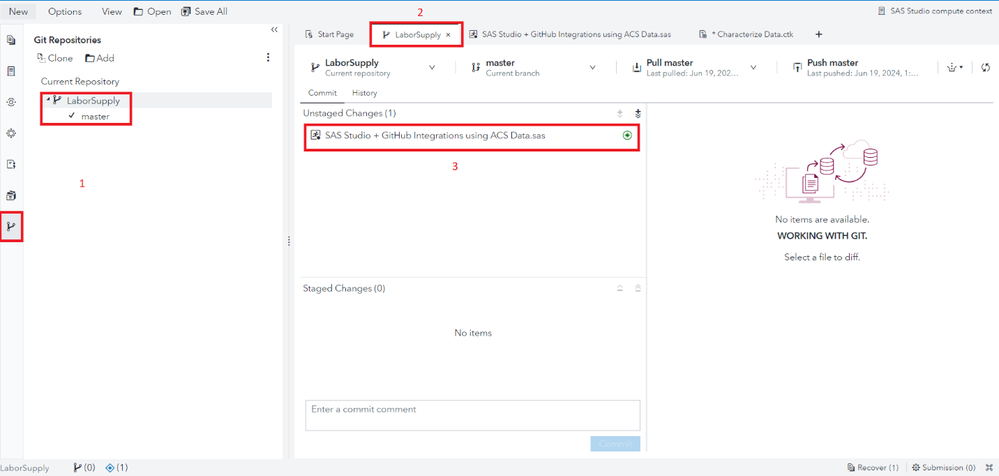 GitHub + SAS Studio Integration in SAS Viya for Learners 4 (VFL4) - SAS Support Communities