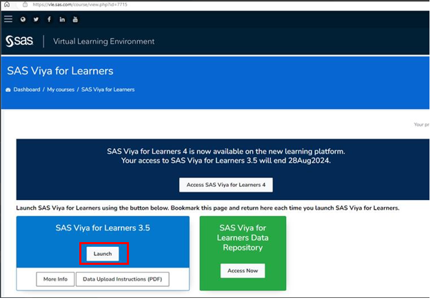 SAS® Viya® for Learners 3.5 Login Issue - SAS Support Communities