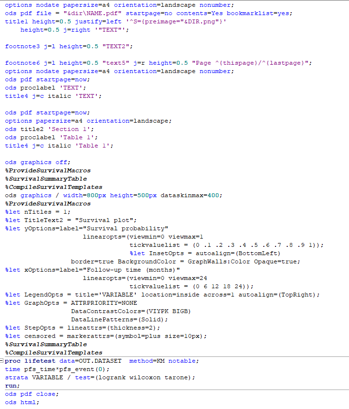 Problem with ODS PDF and proc lifetest - SAS Support Communities