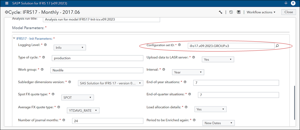 Adding a New Configuration Set to SAS Solution for IFRS 17