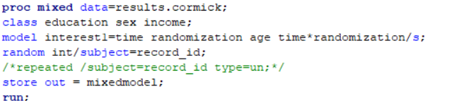 Trying To Recreate Linear Mixed Models And Corresponding Graphs In Sas Sas Support Communities