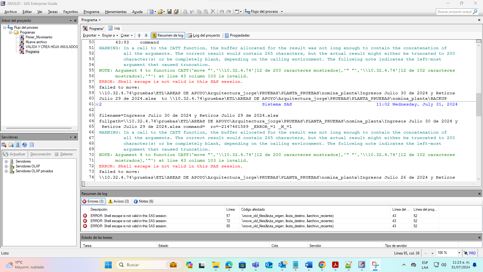 Error Shell Escape Is Not Valid In This Sas Session Sas Support Communities