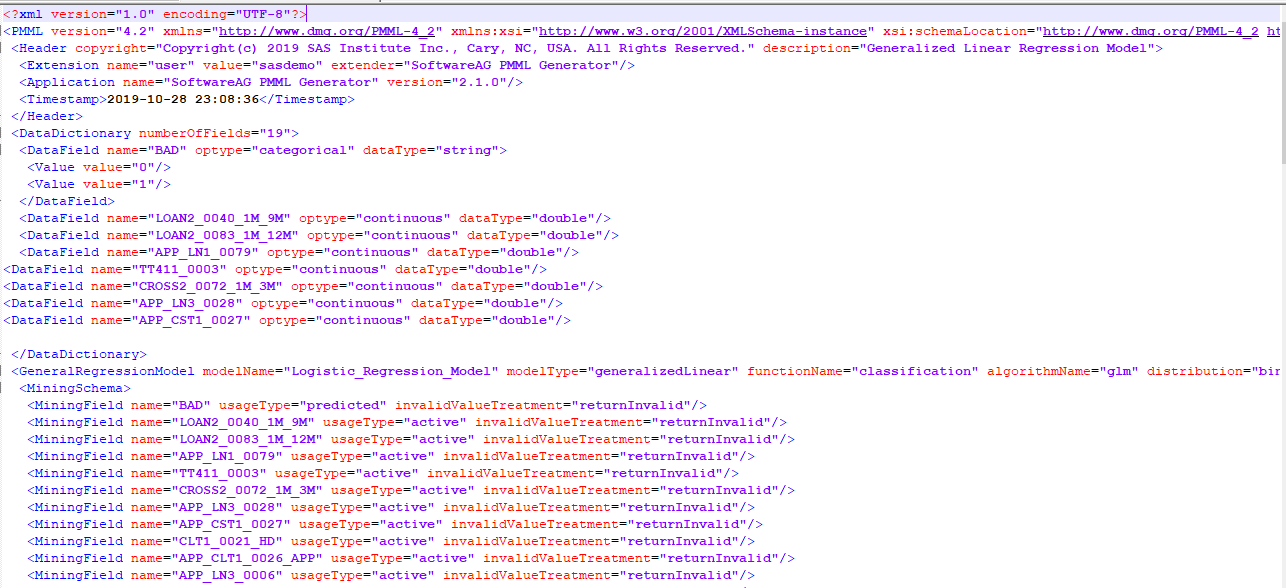 Import Model In Sas Model Manager With Pmml And Get Error Missing Scor Sas Support Communities