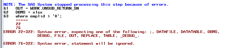 Syntax error - SAS Support Communities