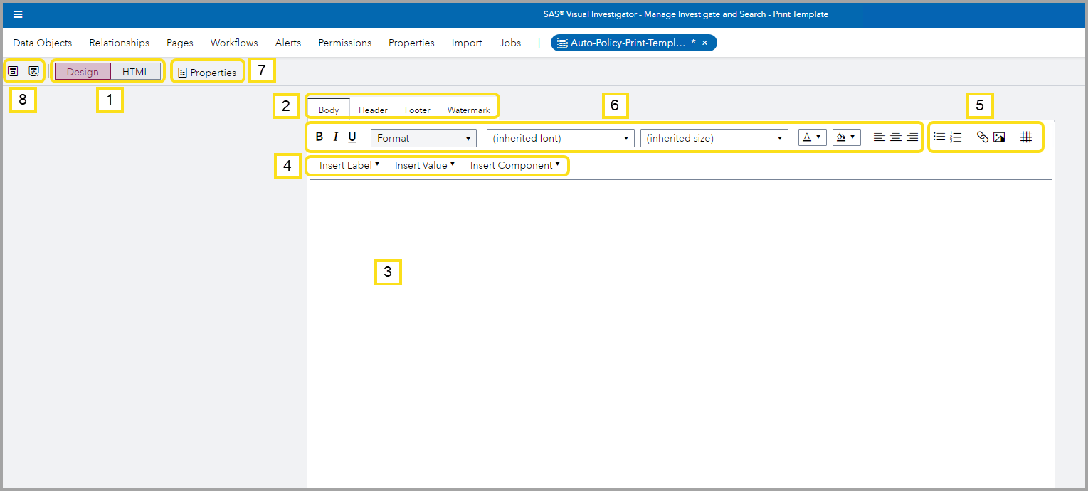 Streamlining Reporting with Print Templates in SAS Visual Investigator