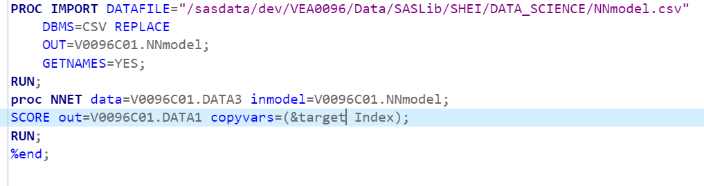 Solved: How to export and use a trained outmodel in Proc NNET for later ...