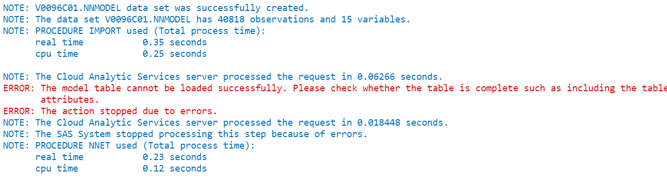 Solved How To Export And Use A Trained Outmodel In Proc Nnet For Later Use Sas Support