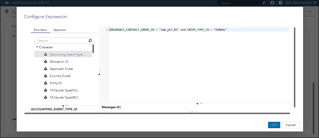 Making Manual Adjustments in SAS Solution for IFRS 17