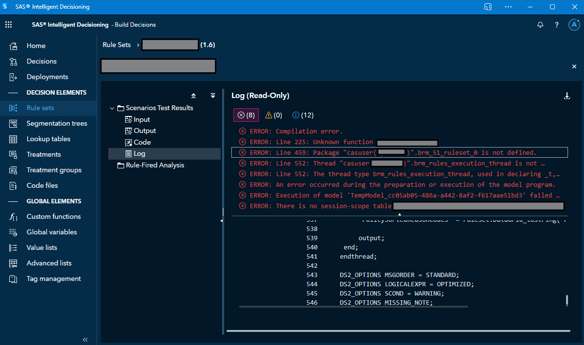 Solved: Intelligent Decisioning: ERROR Unknown Custom Fuction - SAS Support Communities